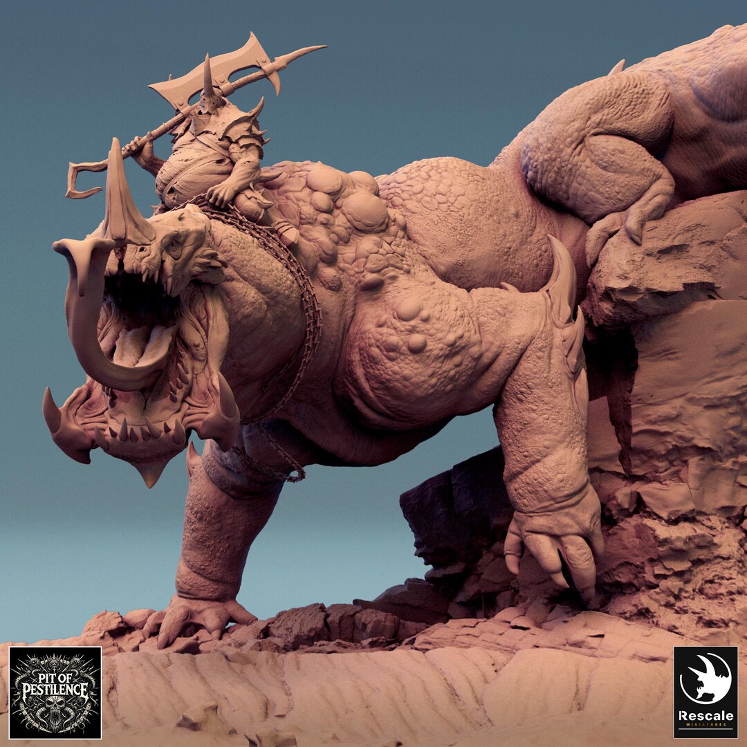Demonic Sludgeborn Demon Mount Miniature A | Premium Dnd Miniature ...
