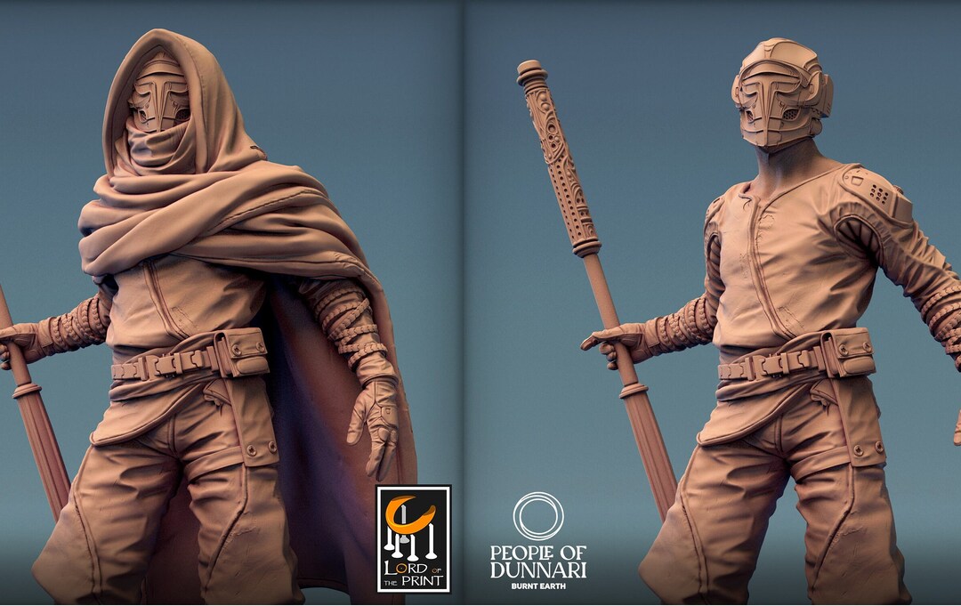 Human Nomad Leader, Tabletop Mini, Pathfinder Dnd, 3D Print Resin Print ...