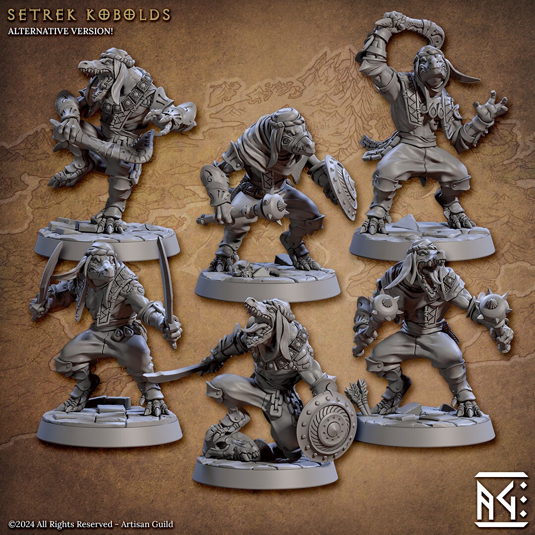 28mm Kobold Raider B, Tabletop Mini, Pathfinder Dnd, 3D Print Resin ...