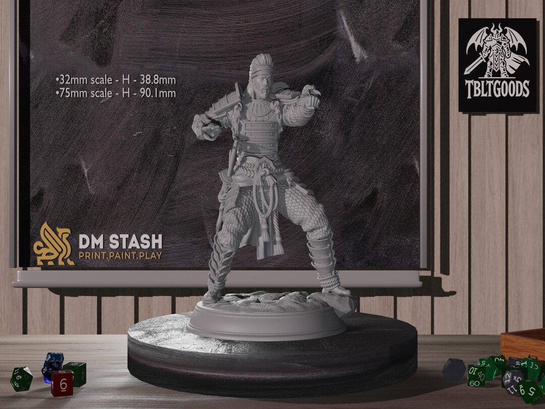 Serpent Samurai Miniature | Resin Toy | Premium Dnd Mini | Samurai ...