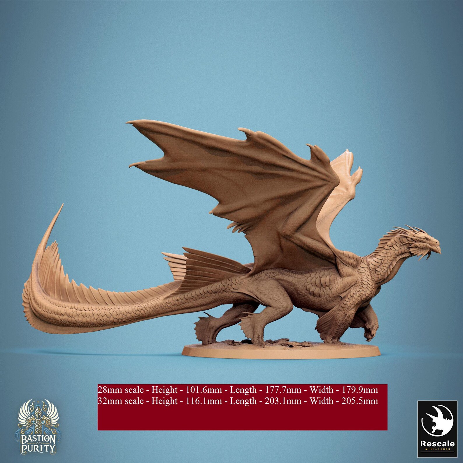Legendary Ancient Bronze Dragon Figurine B | Premium Dnd Miniature ...