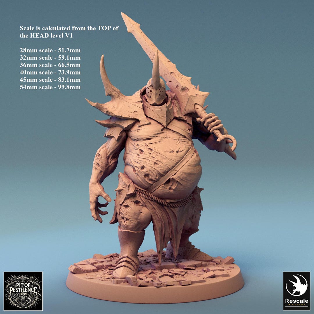 Corrupted Demonic Executioner Miniature I V1-V2 | Premium Dnd Miniature ...