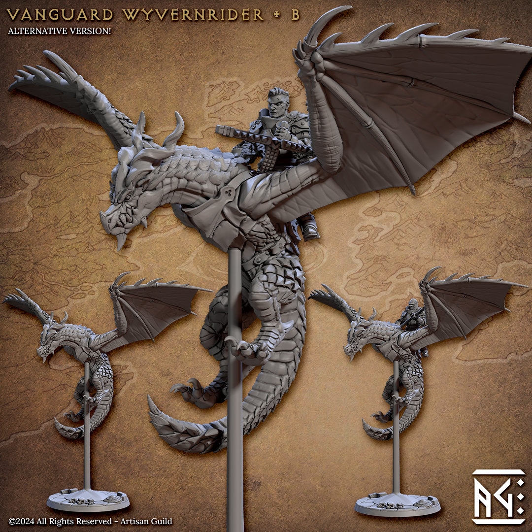 Wild Wyvern Hatchling Figurine B| Fantasy Miniature DND Figurine ...