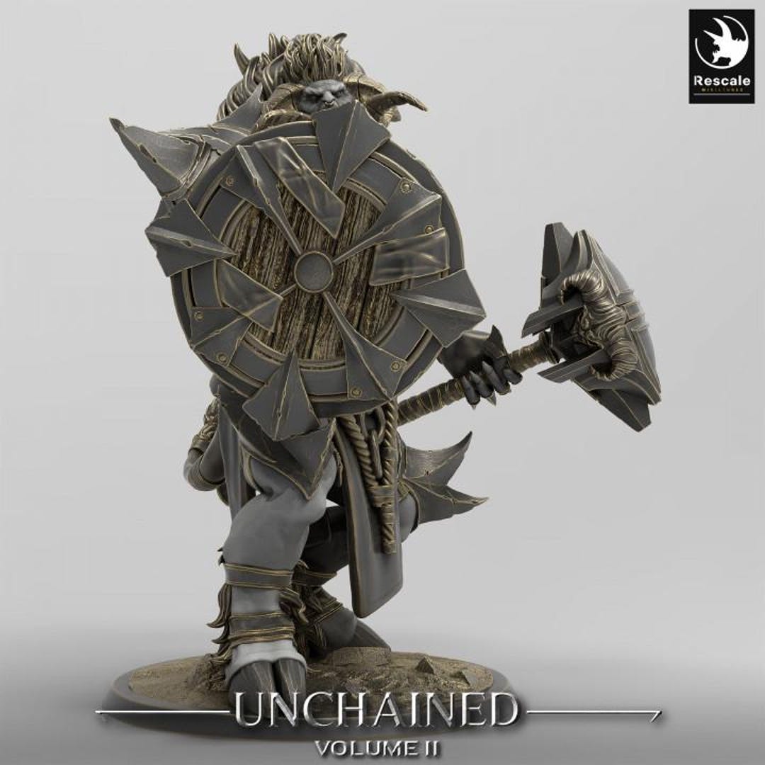 Minotaur Barbarian Guardian V3| Miniature | Centaur Figurine | DND ...