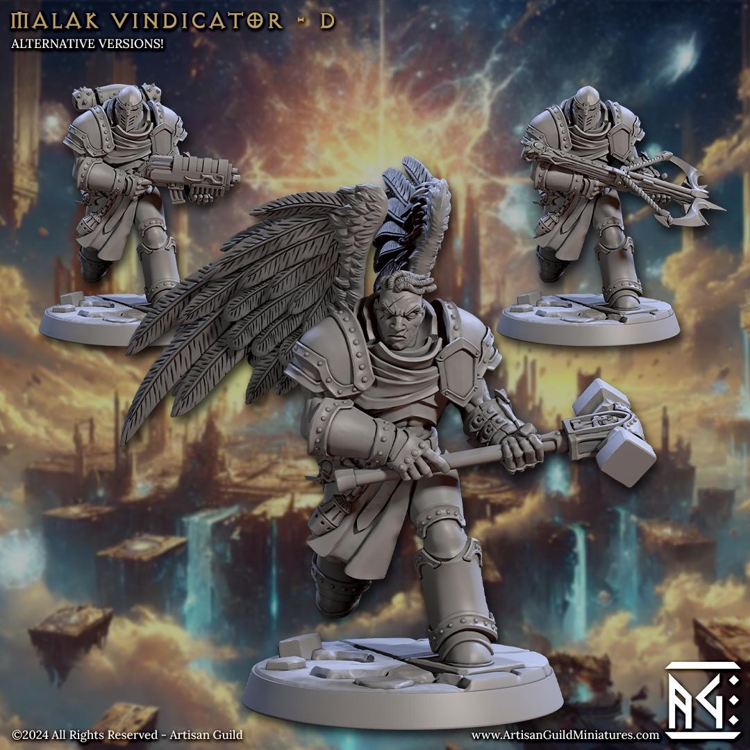 Holy Paladin Knight Vindicator D V1-V4 Miniature | Fantasy Pathfinder ...