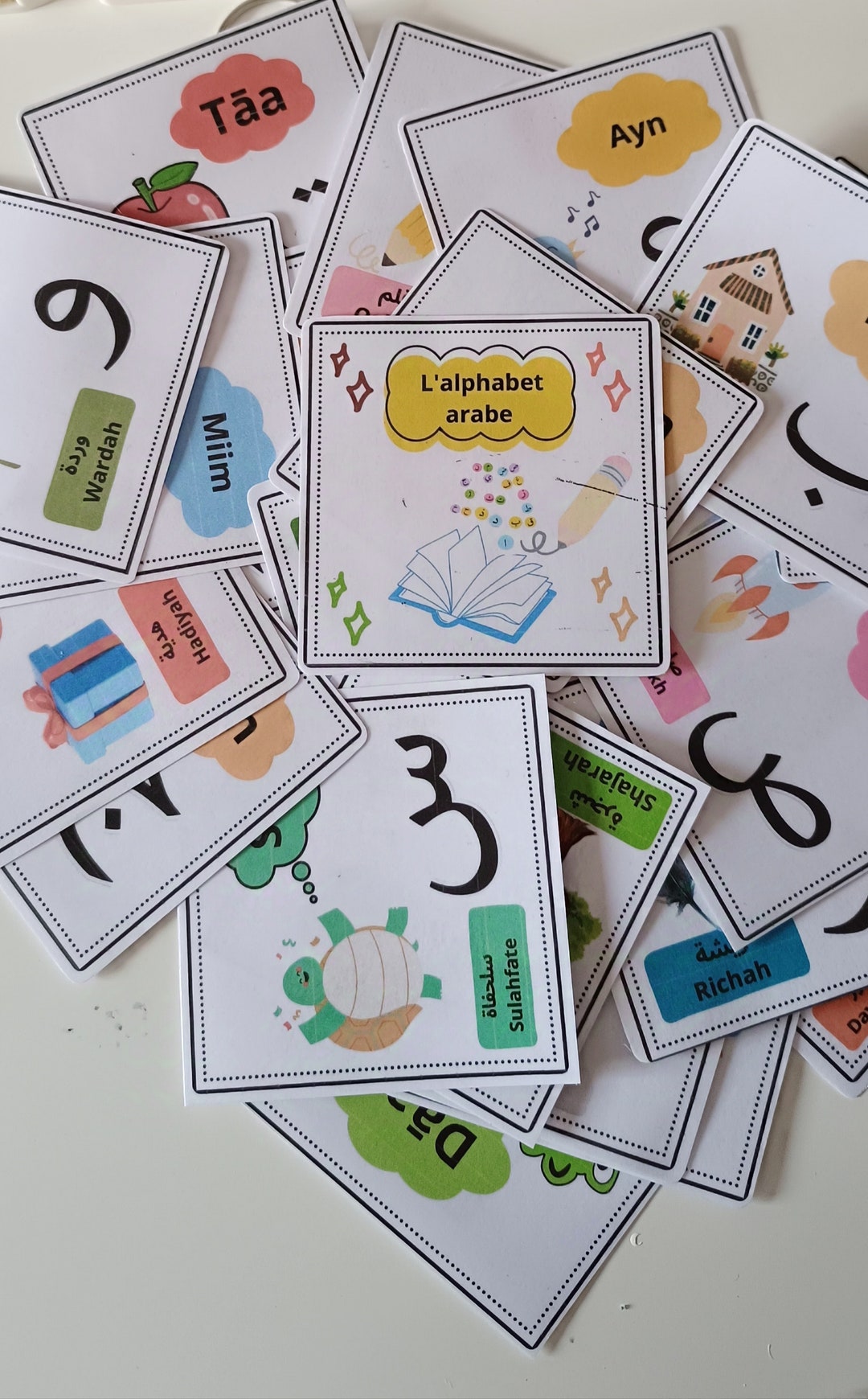 Arabic Alphabet Cards – Fun Learning for Kids – Digital File to Print ...