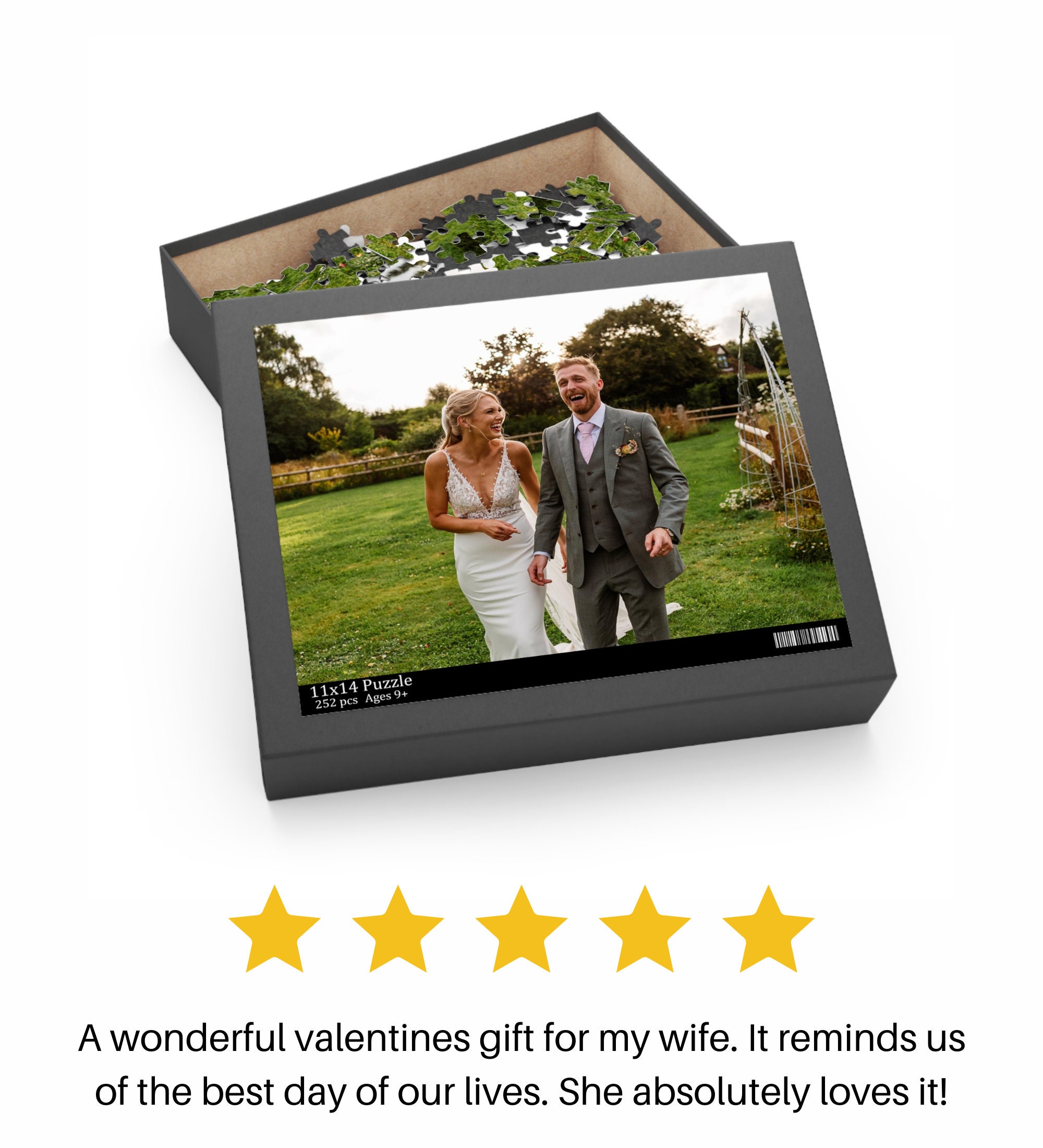 Custom Puzzle Personalized Jigsaw Puzzle Your Photo Valentines Gift ...