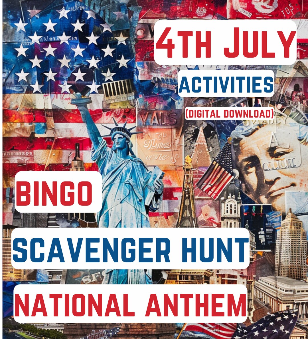 4th July Activities 4th July Bingo Resource for Independence Day ...