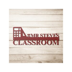 Math Teacher Classroom Sign Metal for Math Teachers Gift Back to School ...