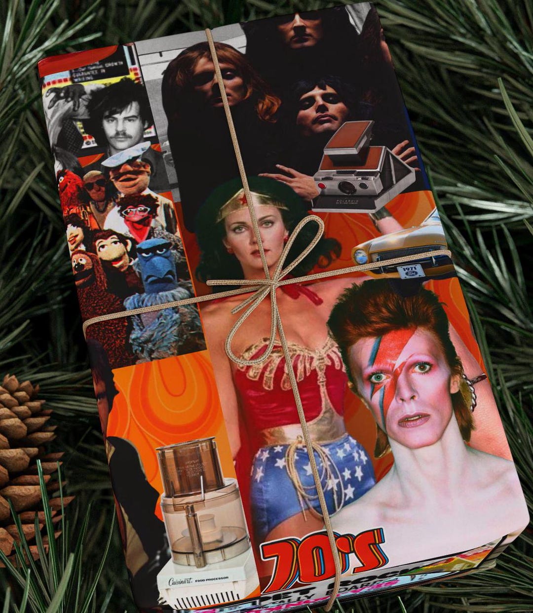 50th Birthday Wrapping Paper 1970s Gift Wrap for 50th Birthday ...