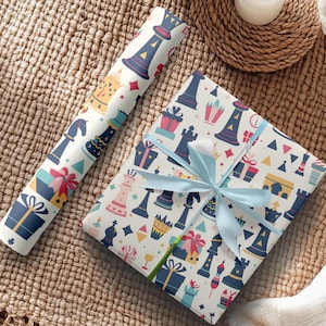 Chess Wrapping Paper Chess Gift Wrap Chess Themed Wrapping Paper for ...