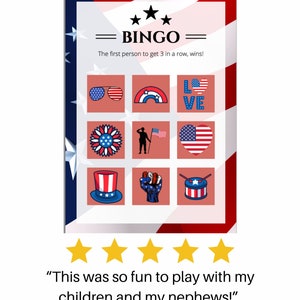 4th July Activities 4th July Bingo Resource for Independence Day ...