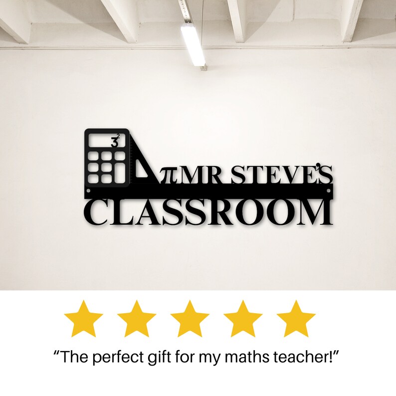 Math Teacher Classroom Sign Metal for Math Teachers Gift Back to School ...