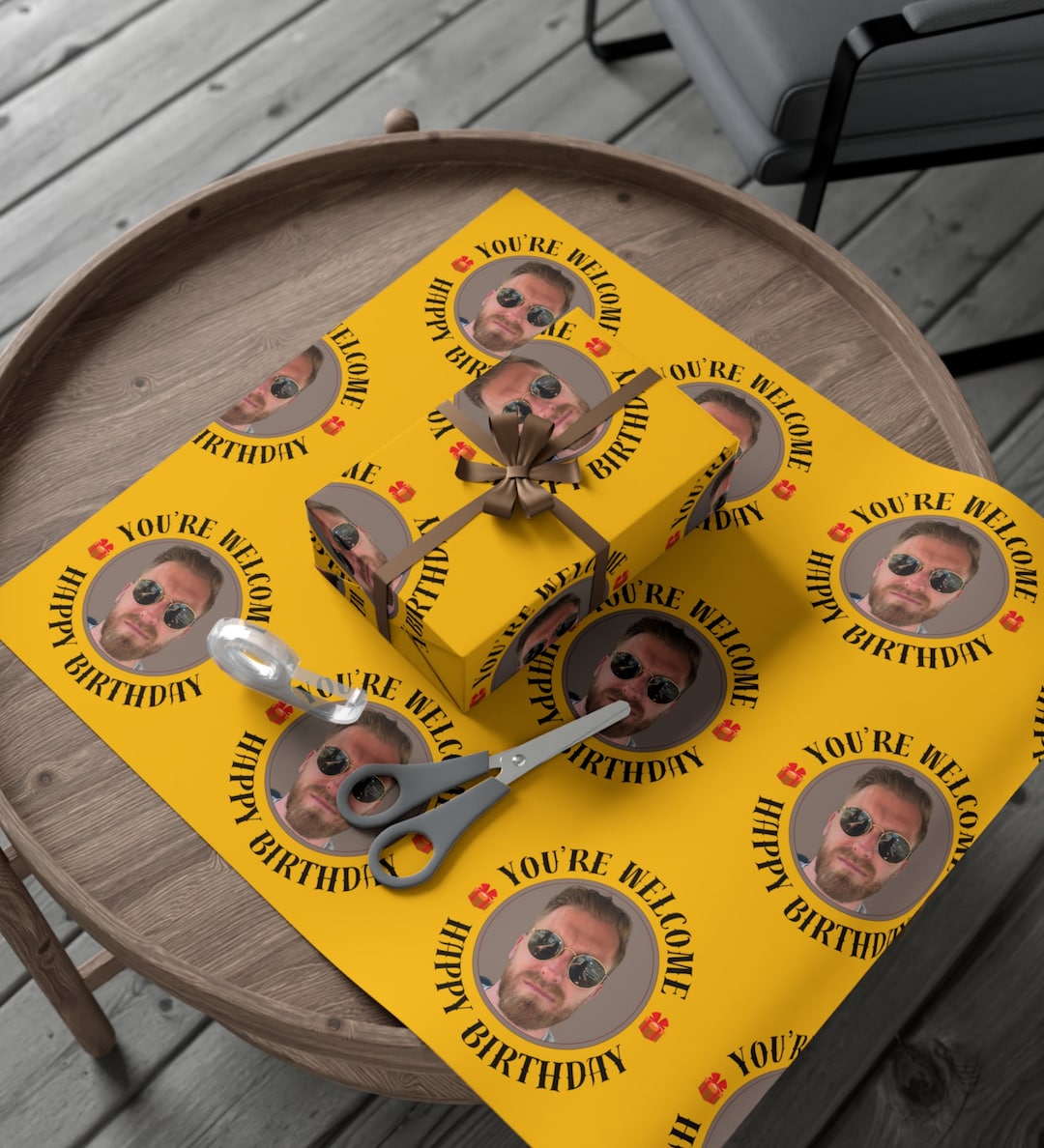 Personalized Wrapping Paper Funny Custom Face Gift Wrapping Paper Roll ...