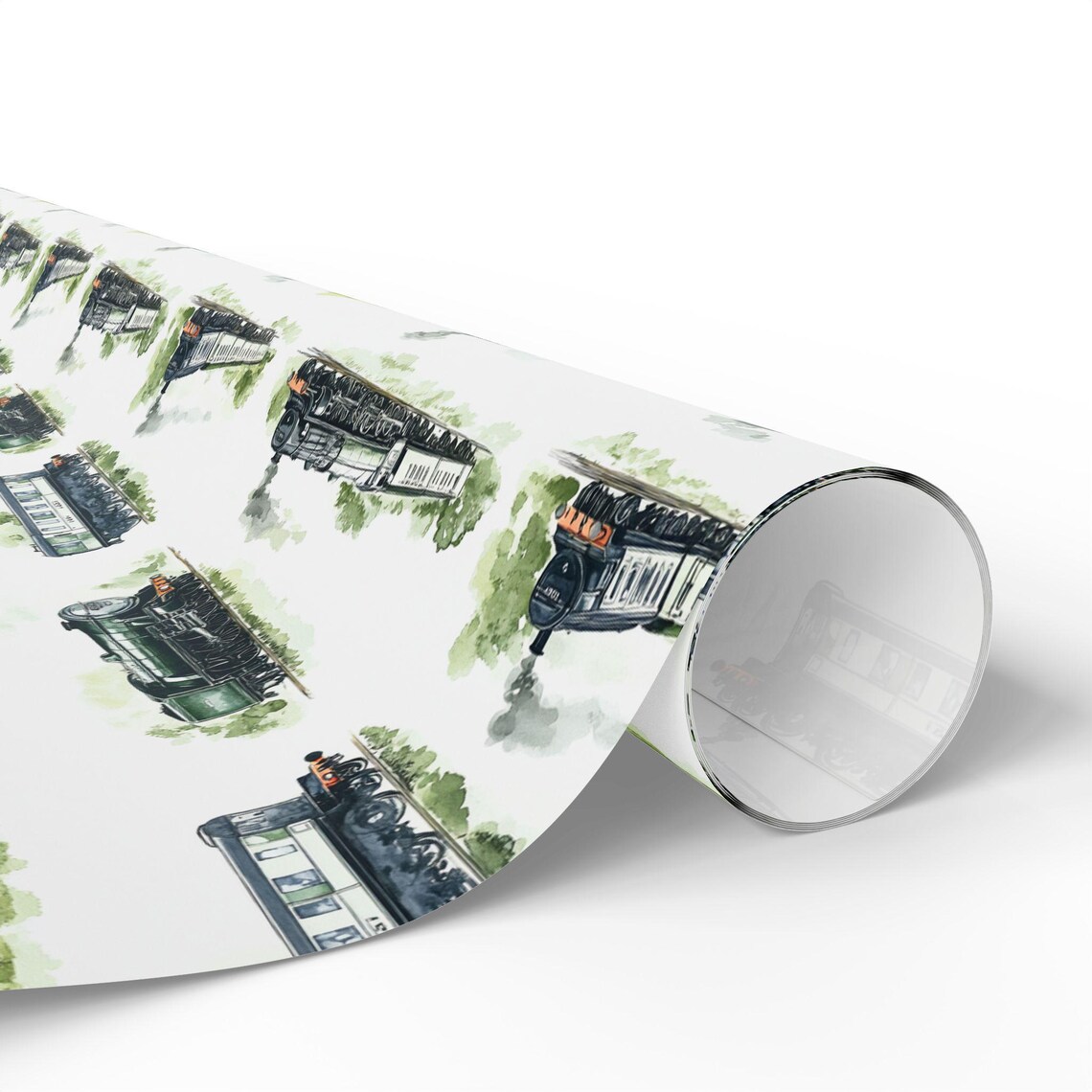 Train Wrapping Paper Train Gift Wrap for Train Enthusiast Classic ...