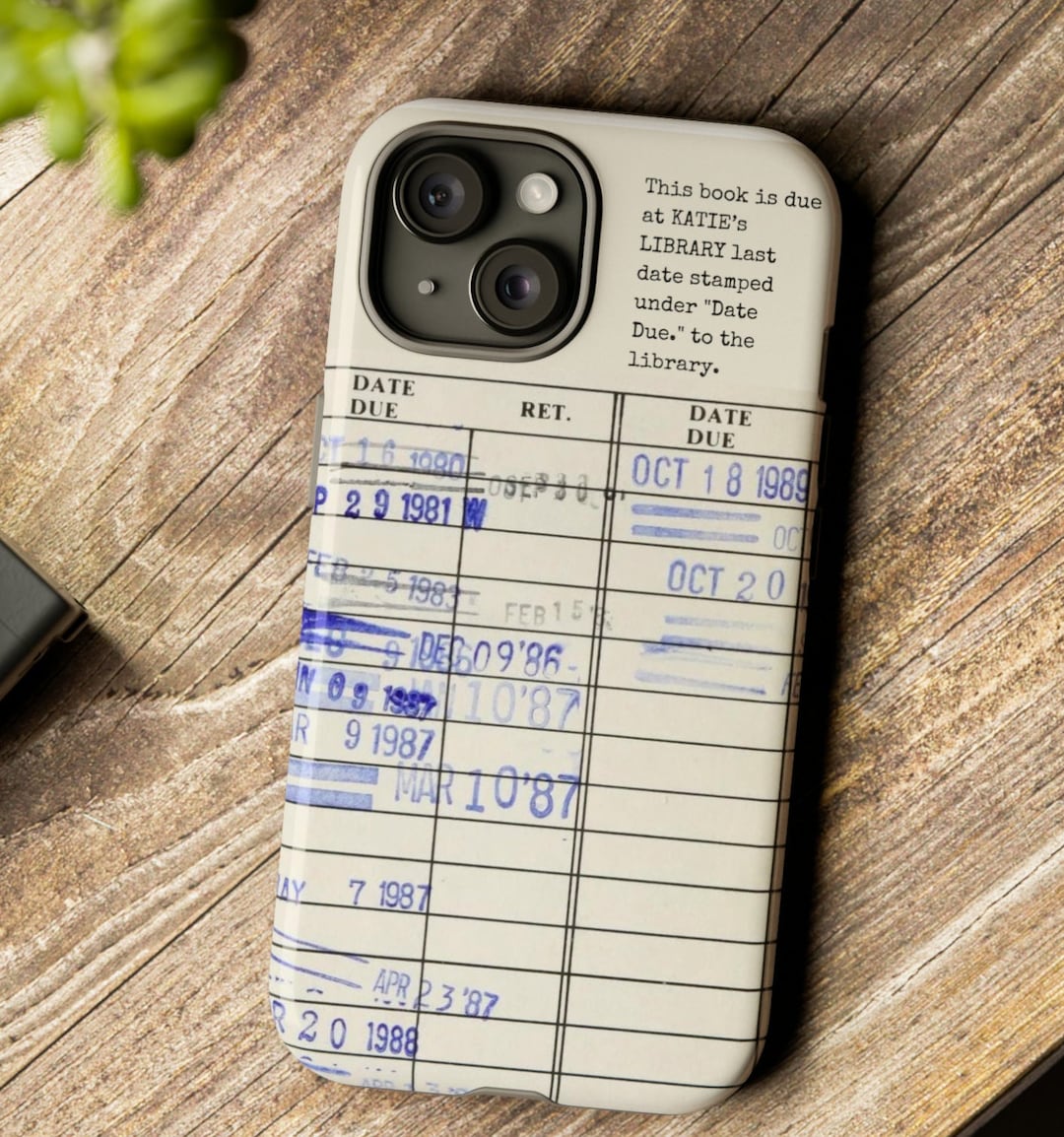 Book Phone Case iPhone Custom Name Vintage Phone Cover Book Lover Gift ...