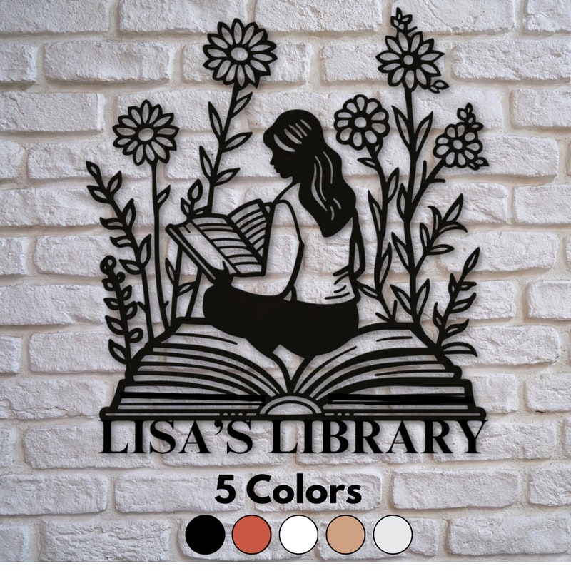 Custom Library Sign - Etsy