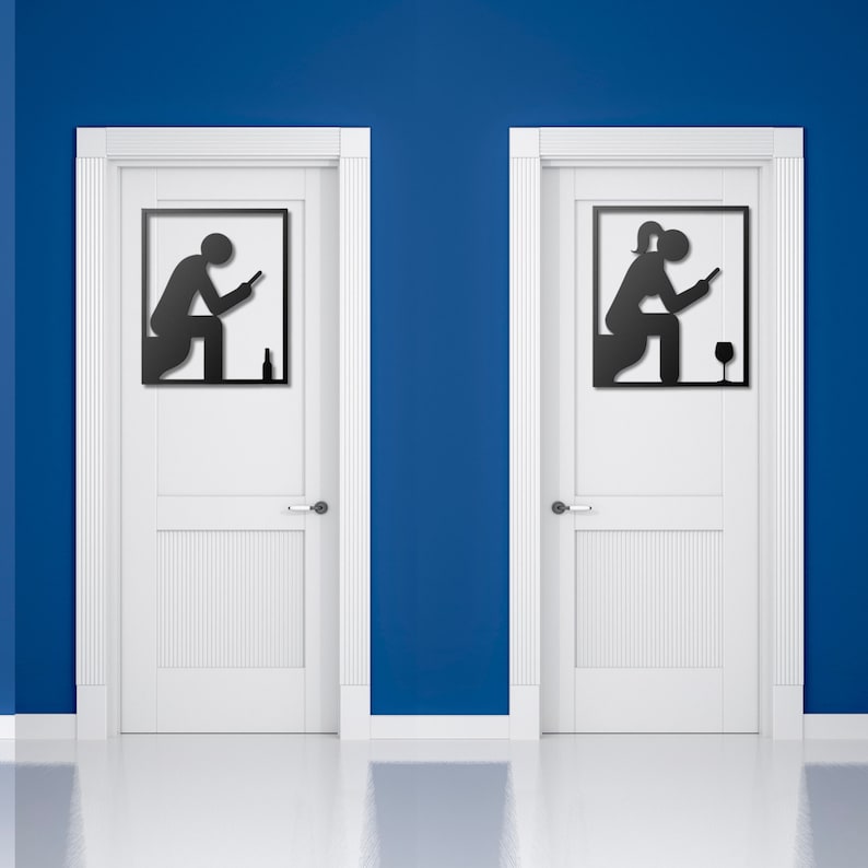 Funny Toilet Sign WC Sign Male Restroom Sign for Bars and Pubs Decor ...