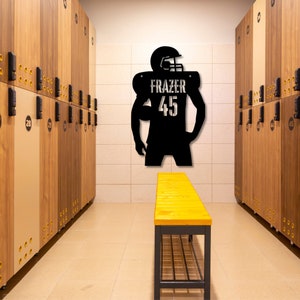 Custom Football MVP Metal Wall Art Football Trophy Personalized ...