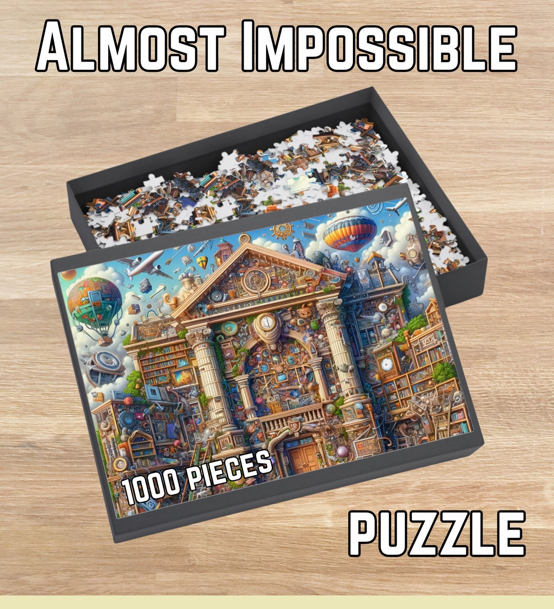 Almost Impossible Puzzle, the Collage of Chaos, 1000 Piece Extra Hard ...