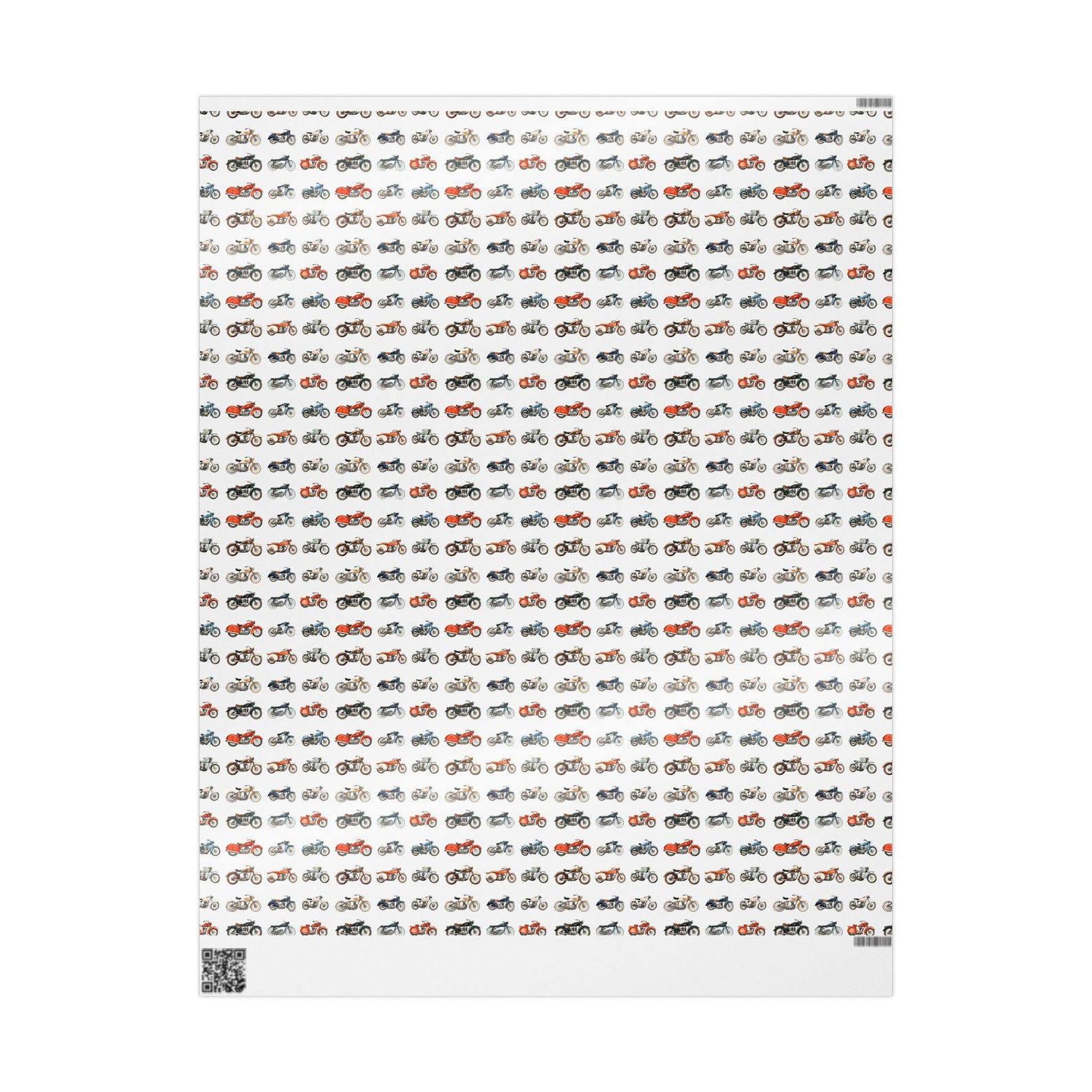Classic Motorbike Wrapping Paper Retro Motorcycles Gift Wrap Vintage ...