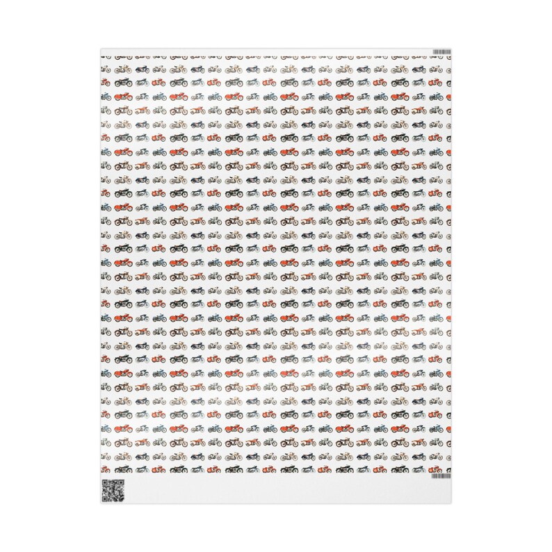 Classic Motorbike Wrapping Paper Retro Motorcycles Gift Wrap Vintage ...