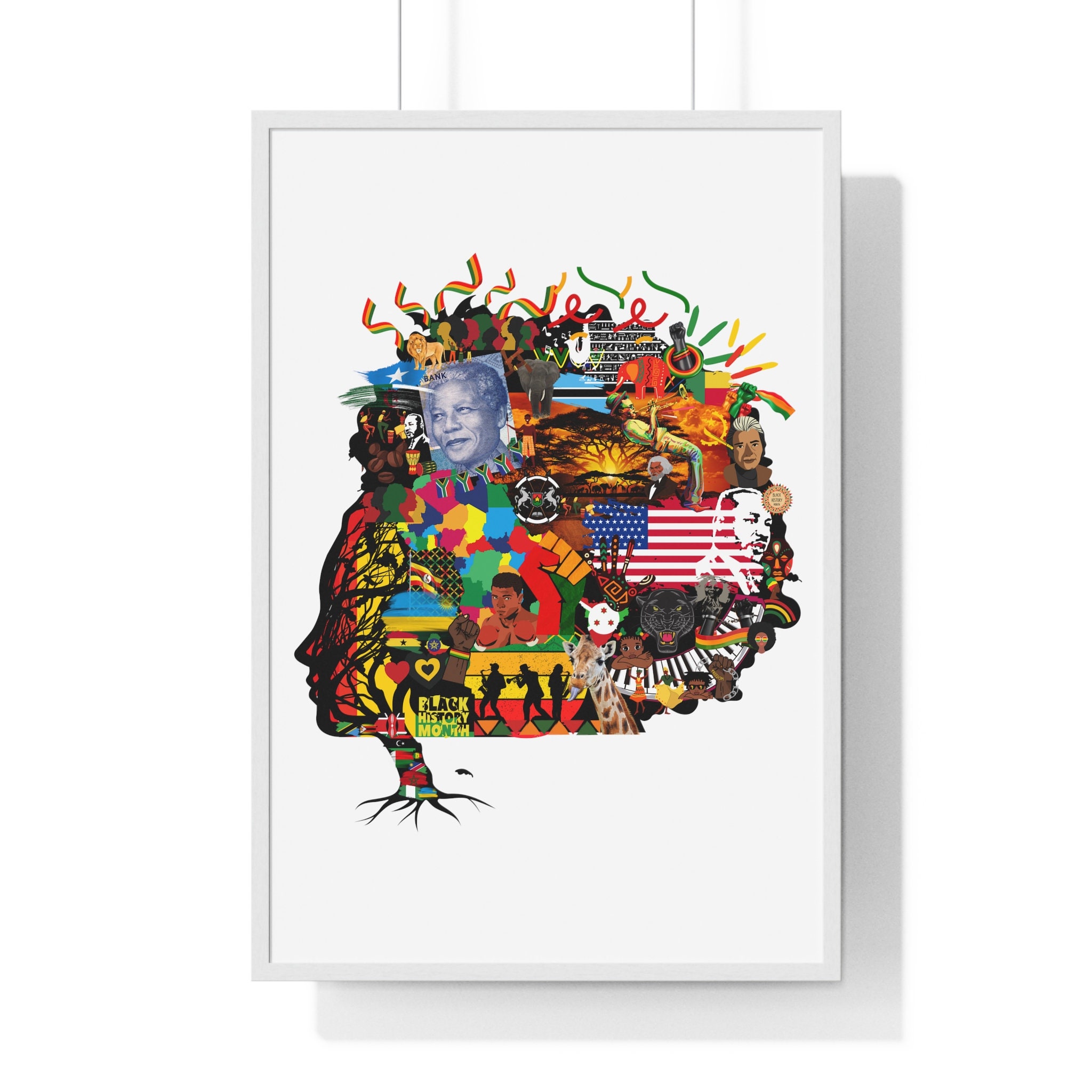 Black History Month Wall Art, Vertical Framed Black History Poster ...