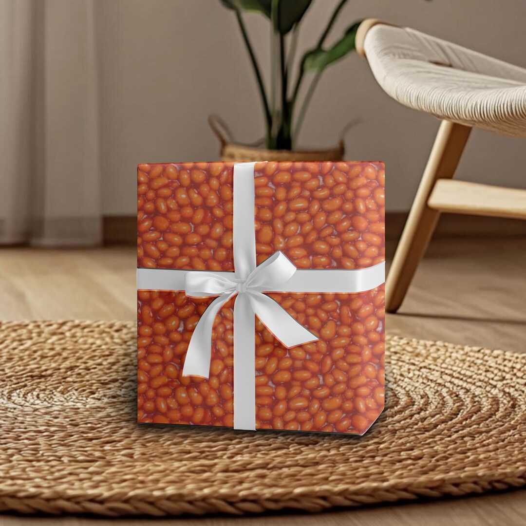Baked Beans Wrapping Paper Funny Beans Gift Wrap for Baked Beans Lovers ...