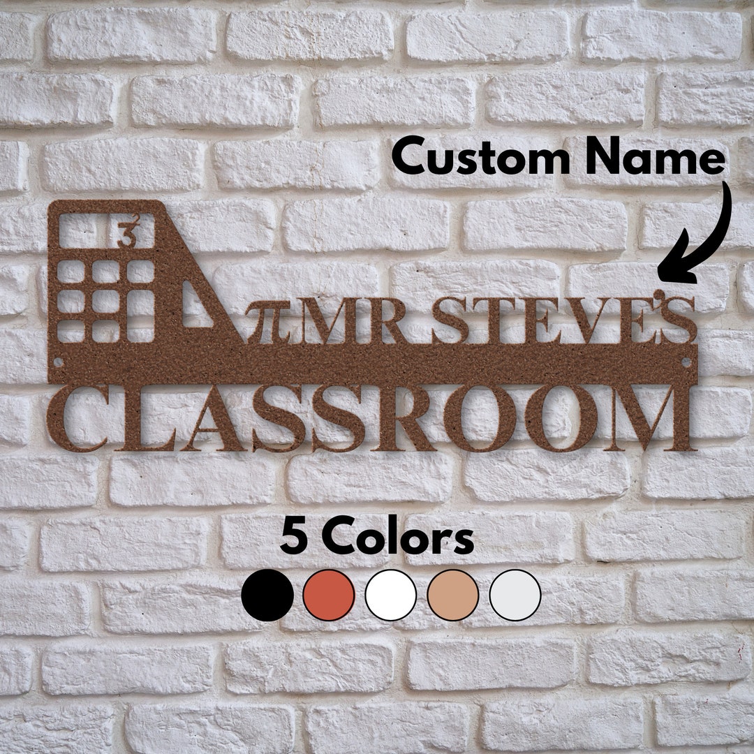 Math Teacher Classroom Sign Metal for Math Teachers Gift Back to School ...