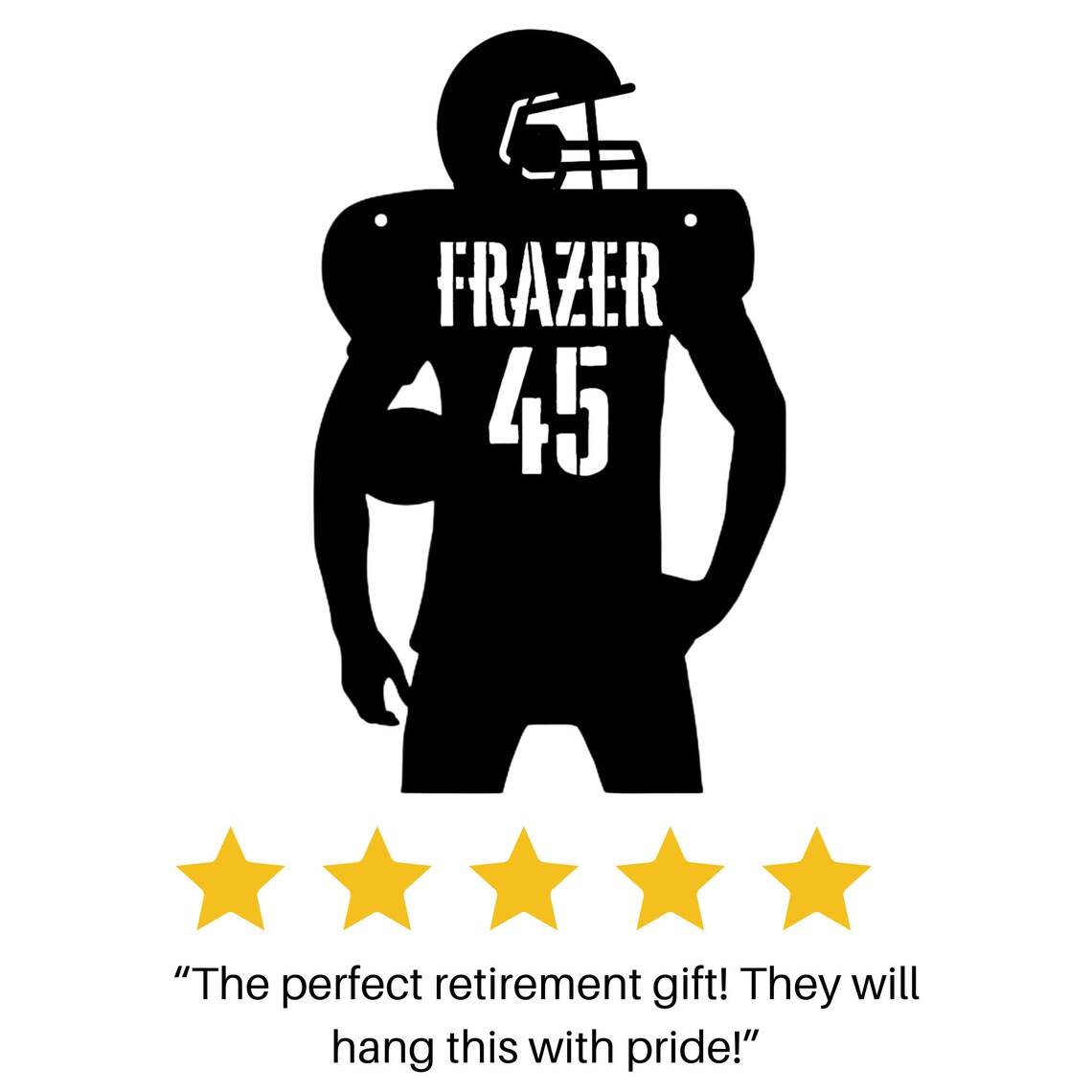 Custom Football MVP Metal Wall Art Football Trophy Personalized ...