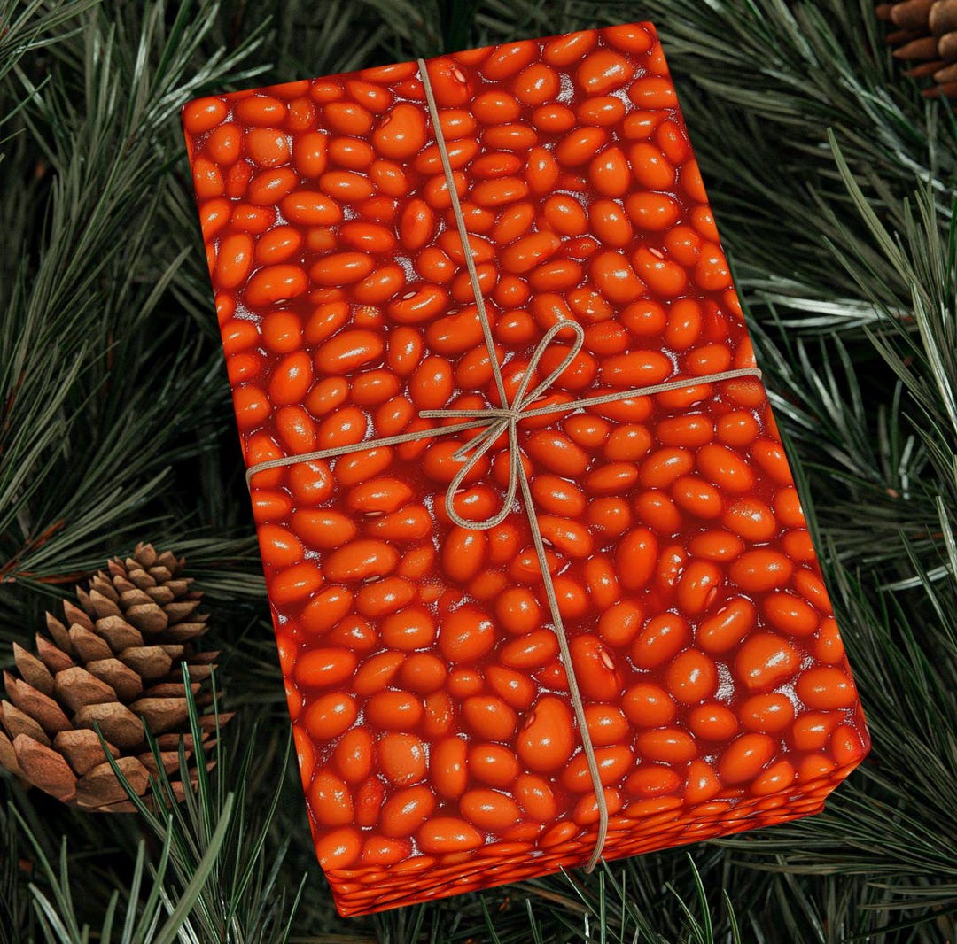 Baked Beans Wrapping Paper Funny Beans Gift Wrap for Baked Beans Lovers ...