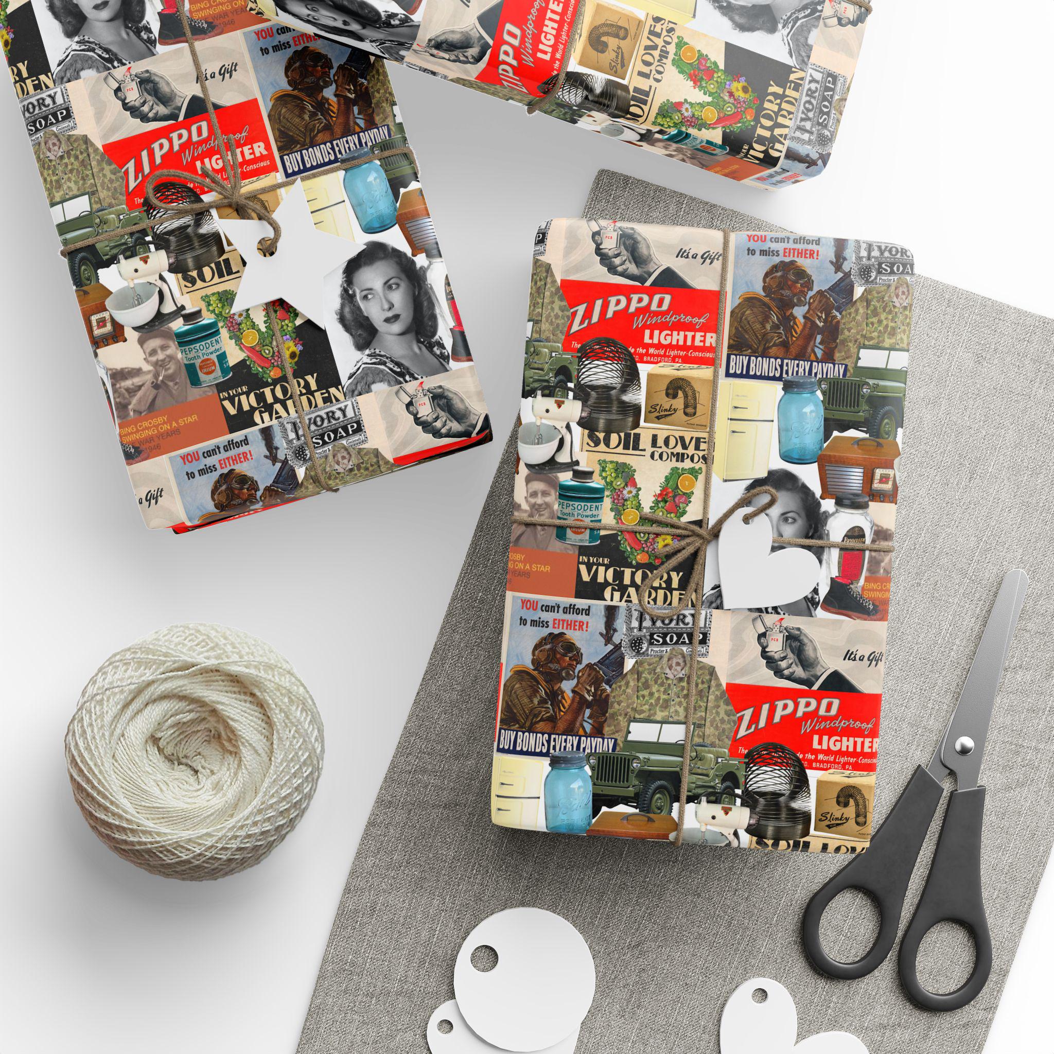 80th Birthday Wrapping Paper 1940s Gift Wrap for 80th Birthday ...