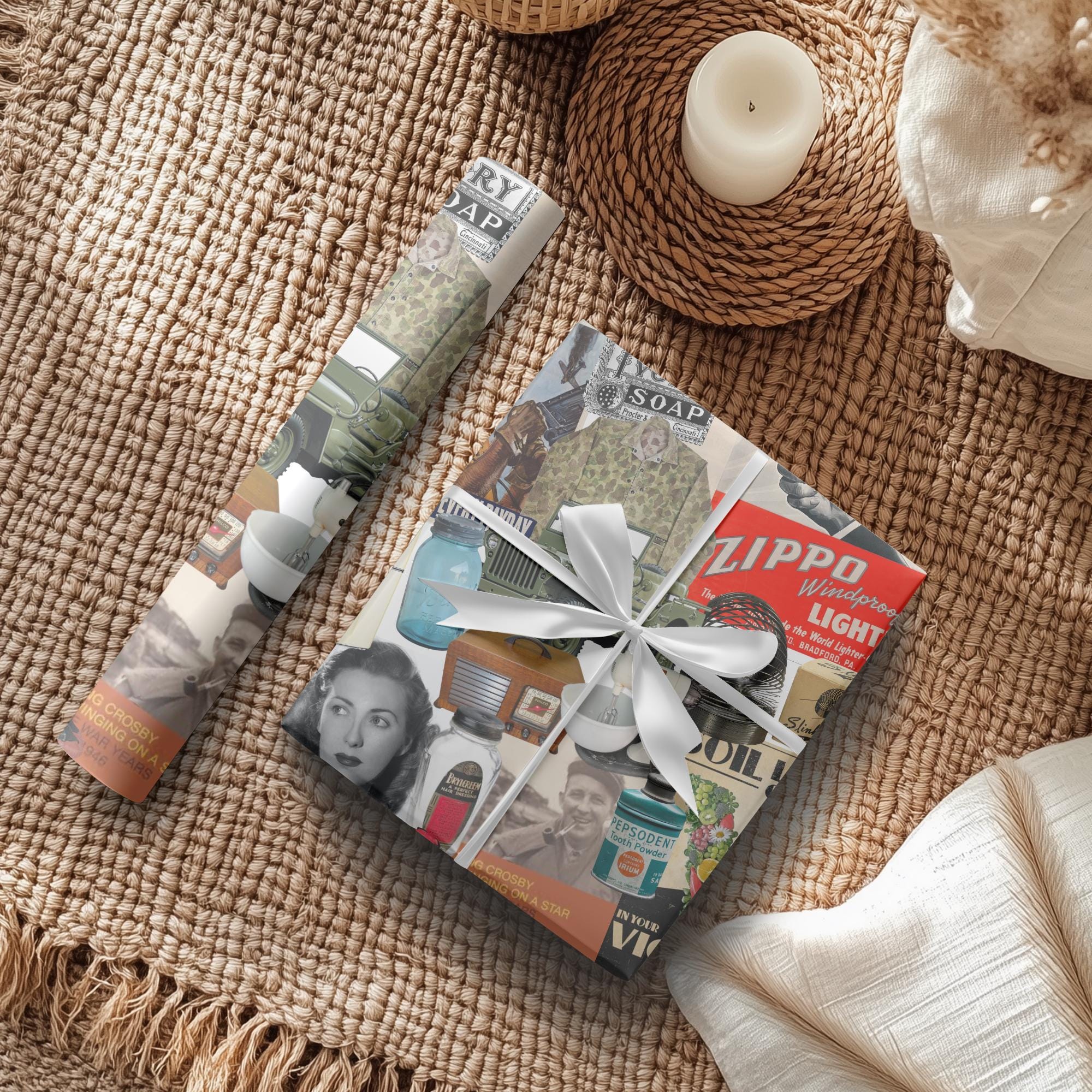 80th Birthday Wrapping Paper 1940s Gift Wrap for 80th Birthday ...
