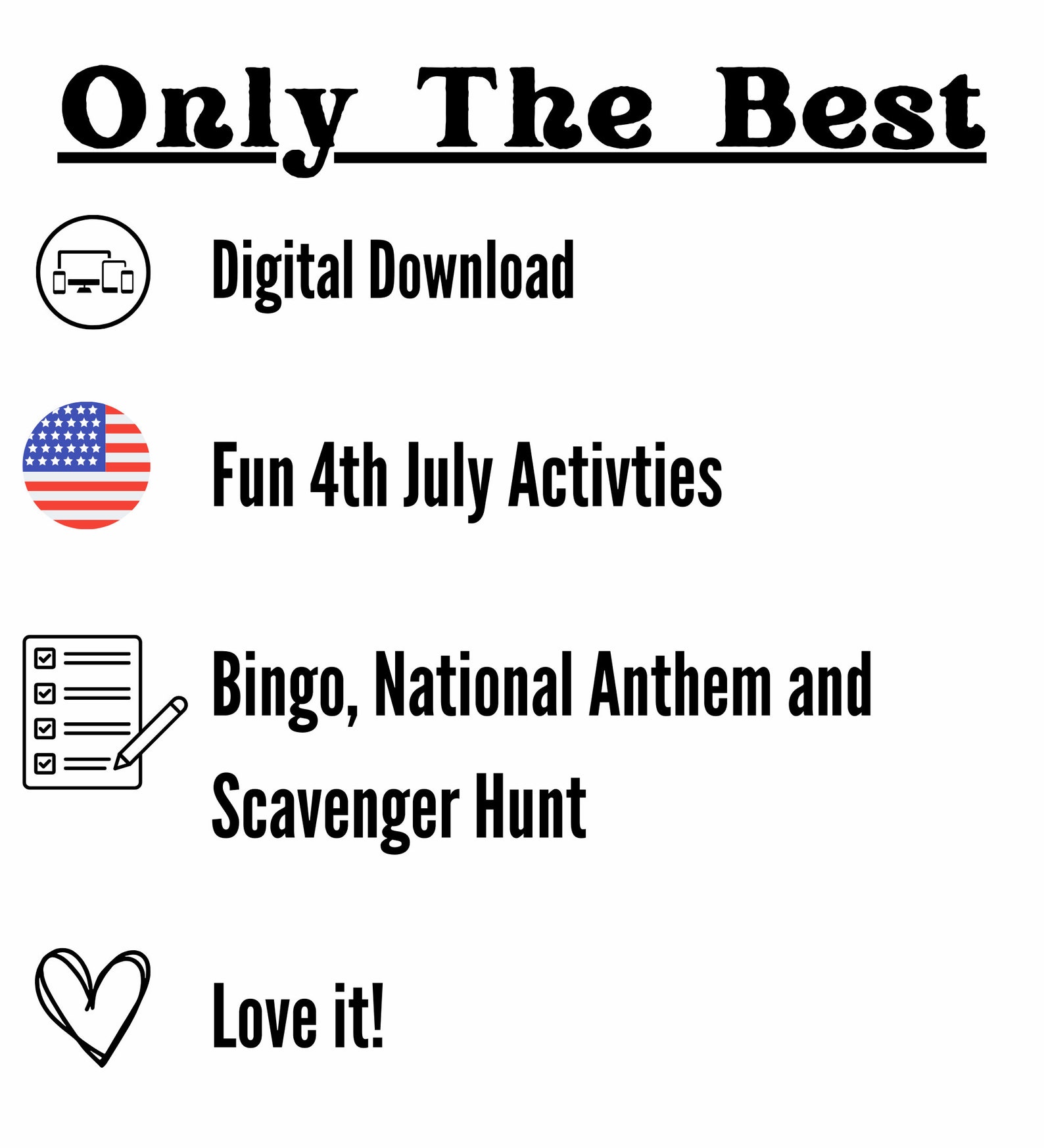 4th July Activities 4th July Bingo Resource for Independence Day ...