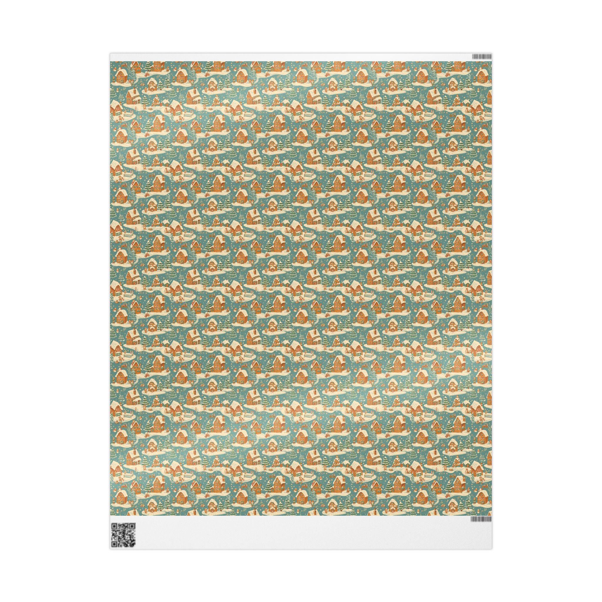 Retro Gingerbread House Wrapping Paper Retro Gingerbread Man Gift Wrap ...