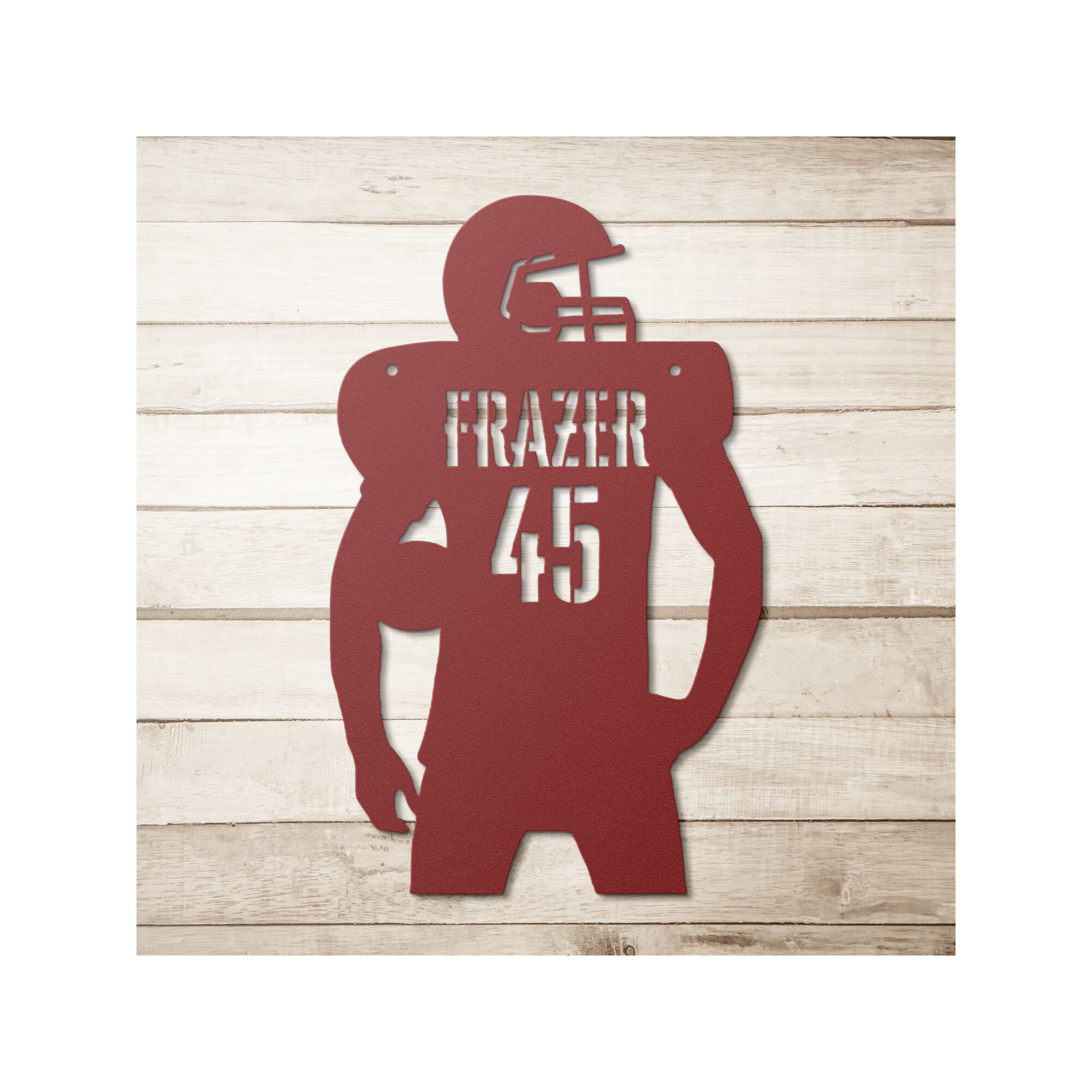 Custom Football MVP Metal Wall Art Football Trophy Personalized ...