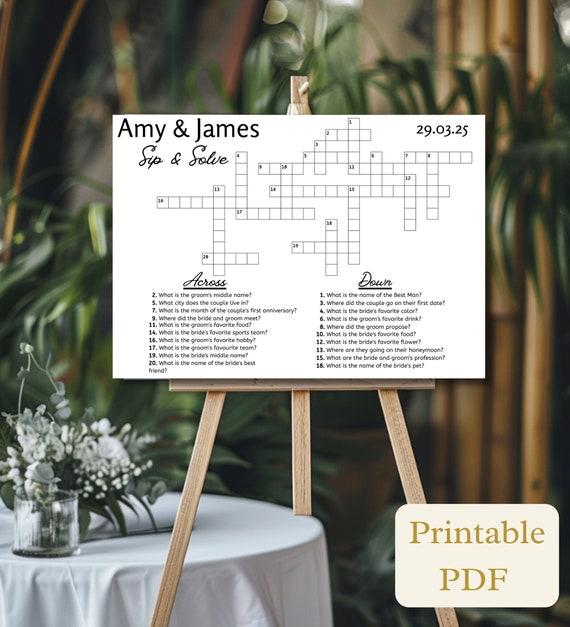 Wedding crossword questions 60 photos - Astyledwedding.com