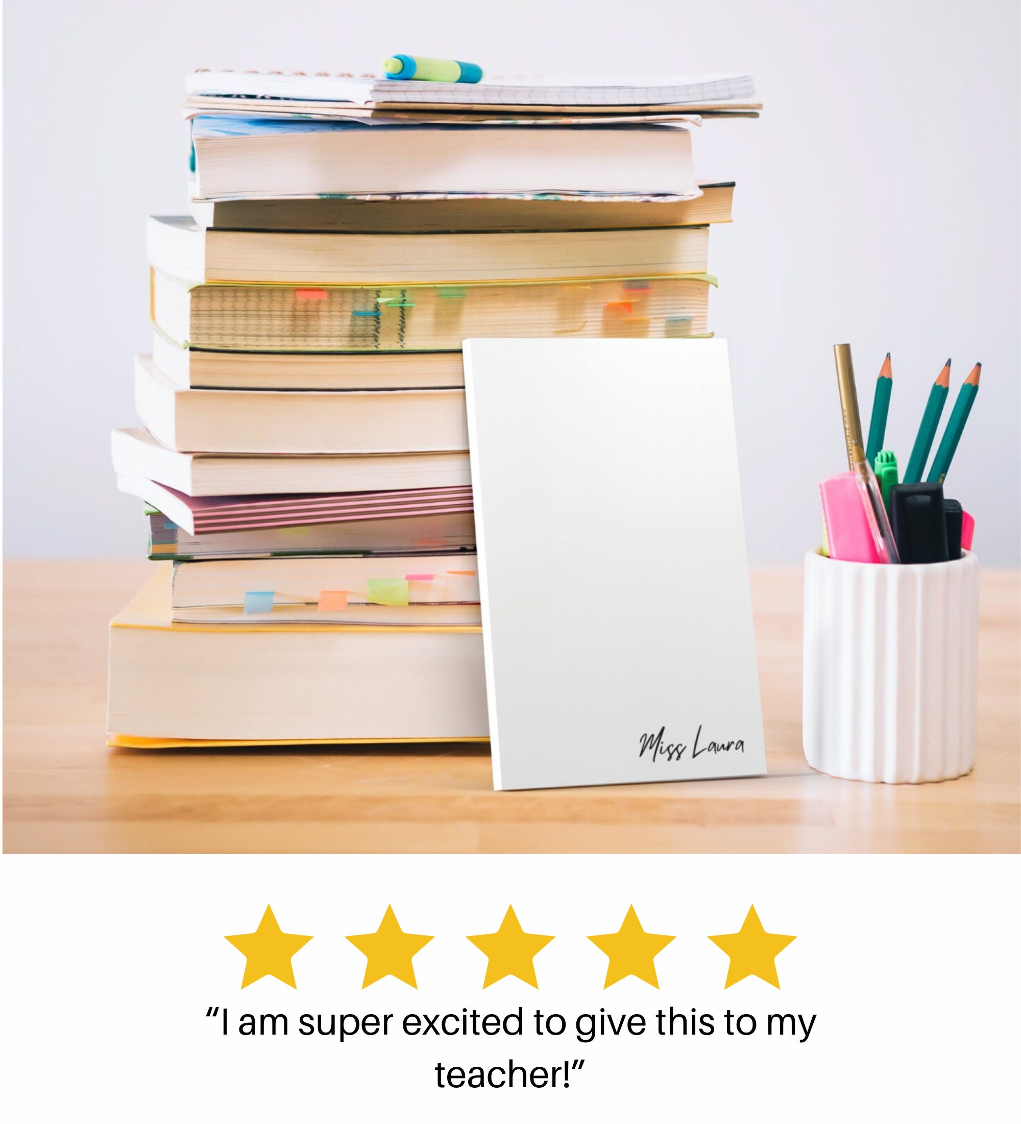 Custom Name Post-it® Notes Personalized Sticky Notes Gift for Teacher ...