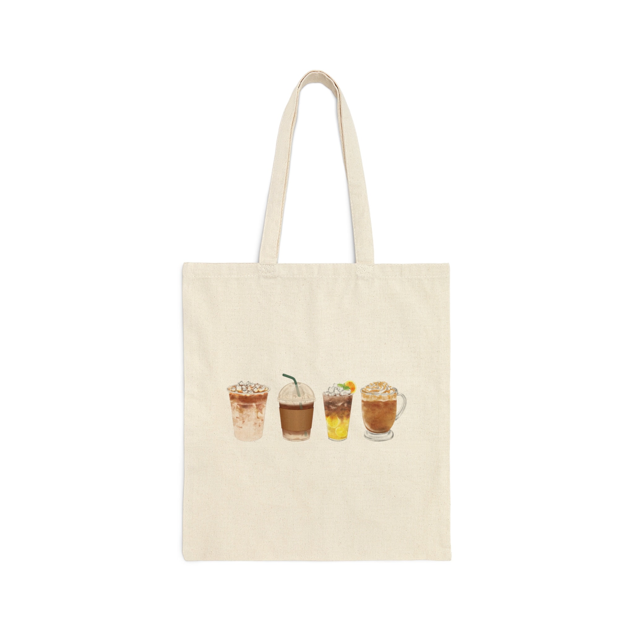 Coffee Tote Bag Latte Lover Shopping Bag Reusable Cotton Canvas Bag for ...
