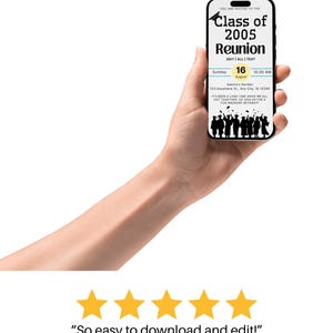 Editable Class Reunion Invite High School Reunion College Reunion ...