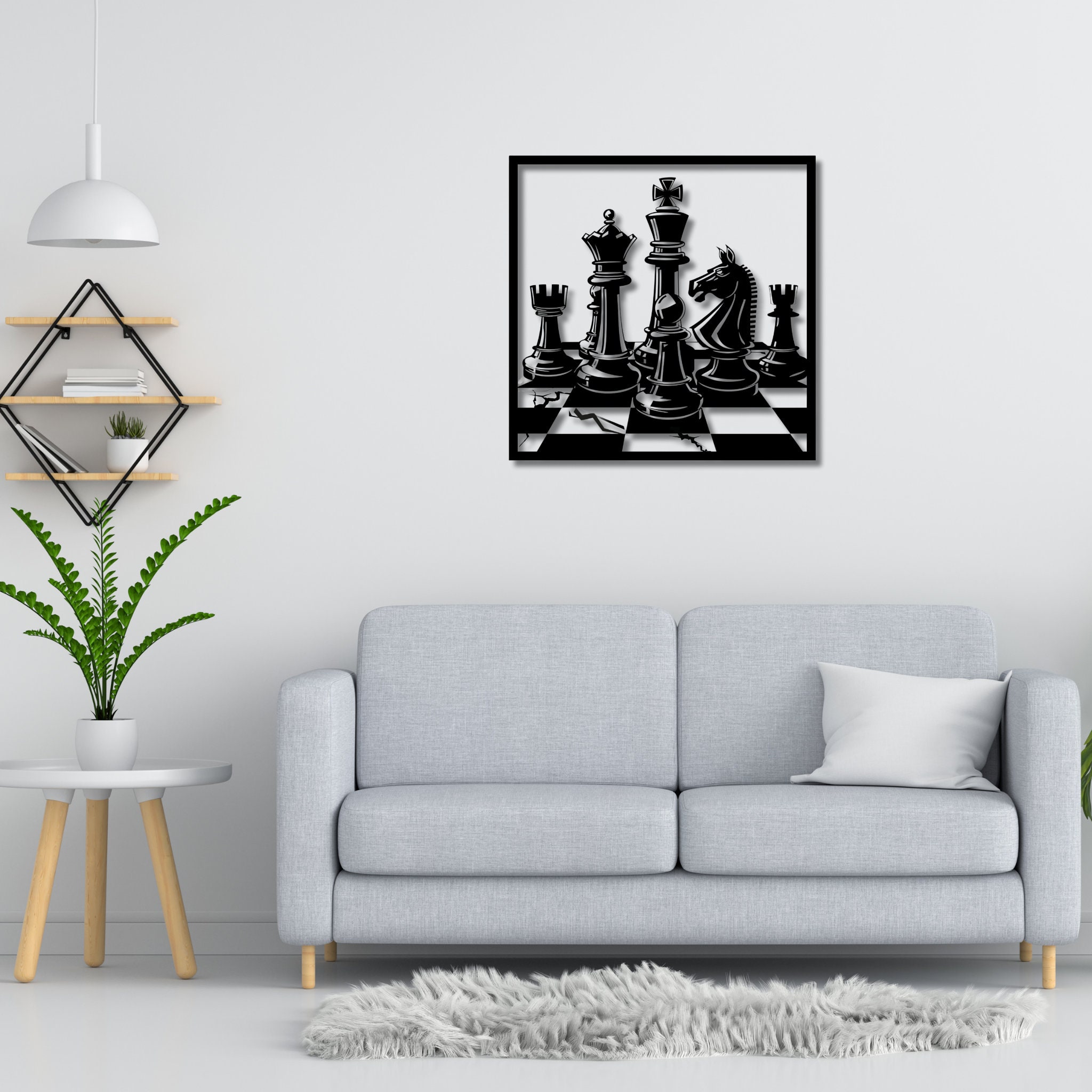 Chess Wall Art Chess Decor Chess Gift Grandmaster Chess Lover Metal Art ...