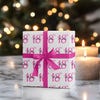 2 Sheets 18th Happy Birthday Celebrate Hooray Pink Female Wrapping ...
