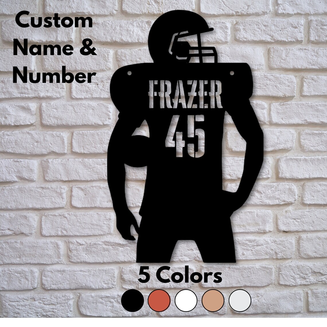 Custom Football MVP Metal Wall Art Football Trophy Personalized ...