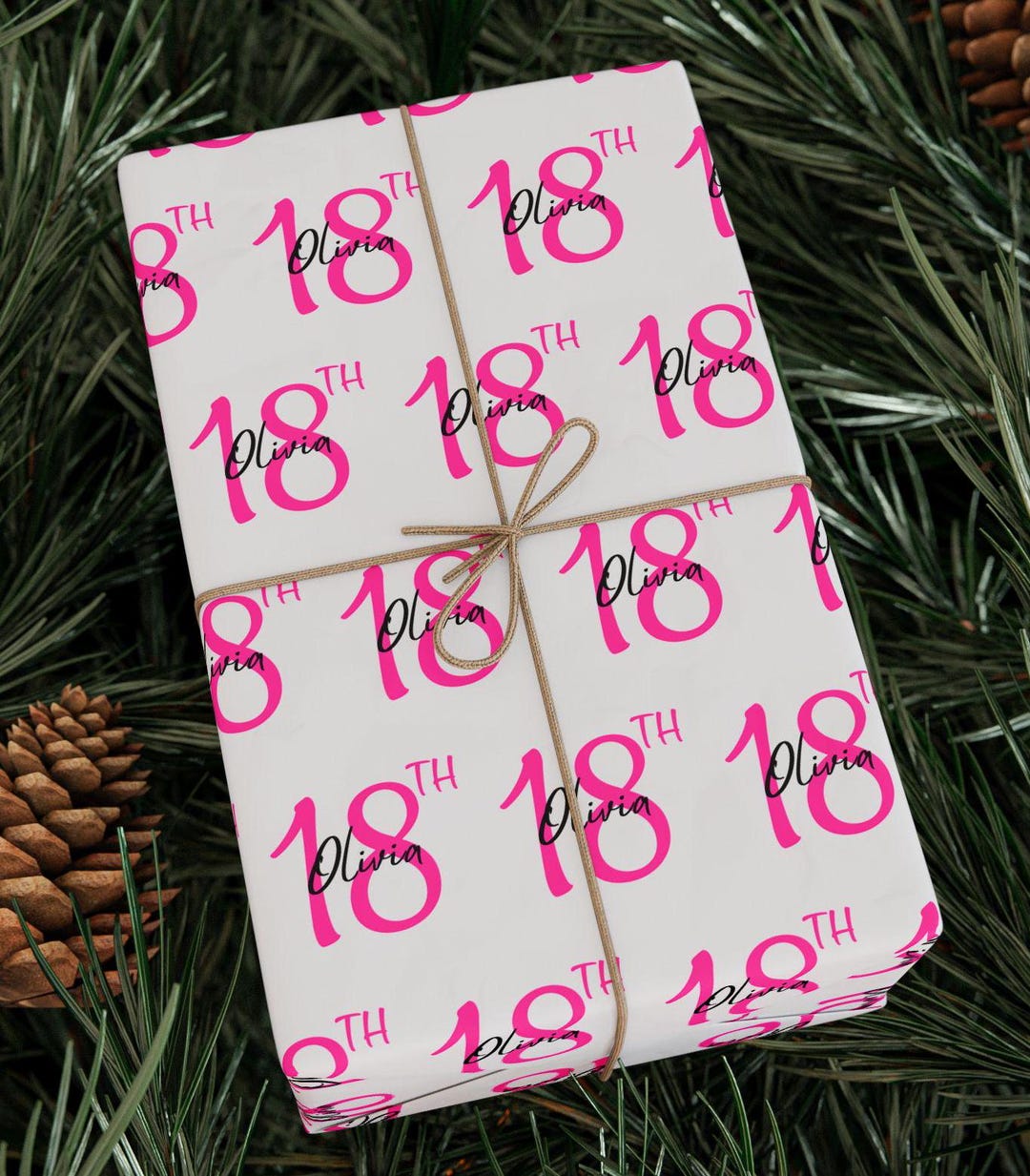 Personalized 18th Birthday Wrapping Paper Custom Name 18th Gift Wrap ...