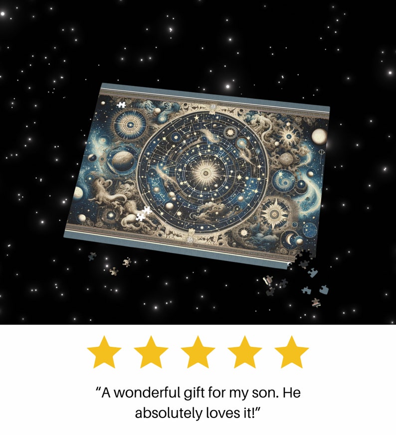 Celestial Map Constellation Puzzle, 1000 Piece Almost Impossible Jigsaw ...