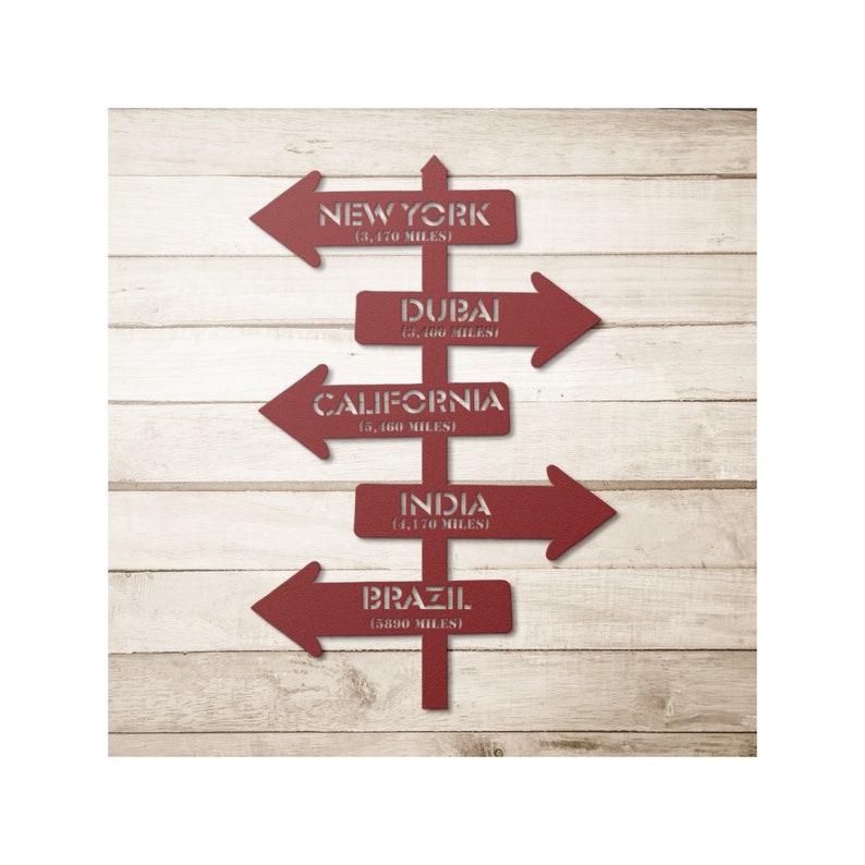 Directional Sign Custom Sign Post Personalized Directional Sign Wedding ...