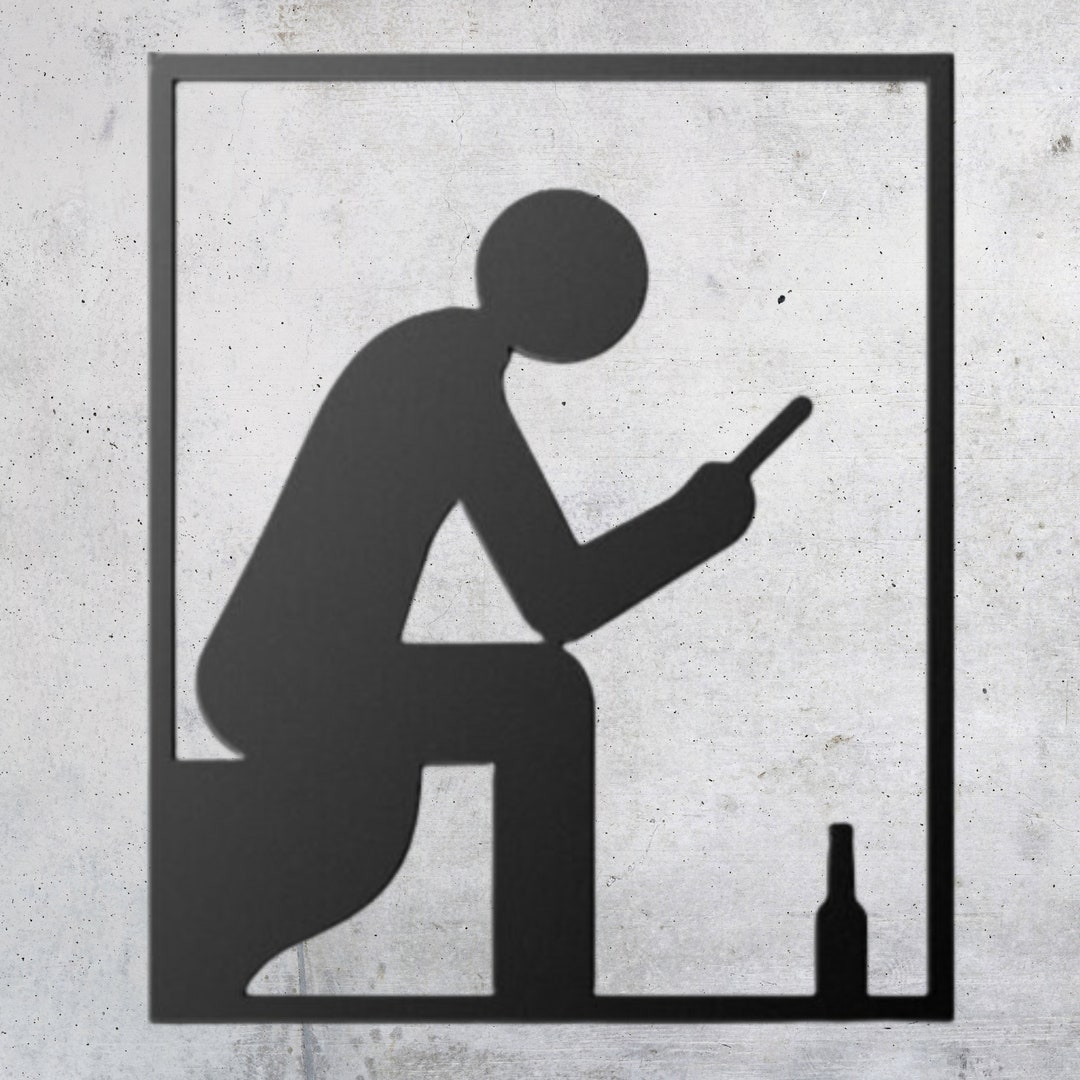 Funny Toilet Sign WC Sign Male Restroom Sign for Bars and Pubs Decor ...