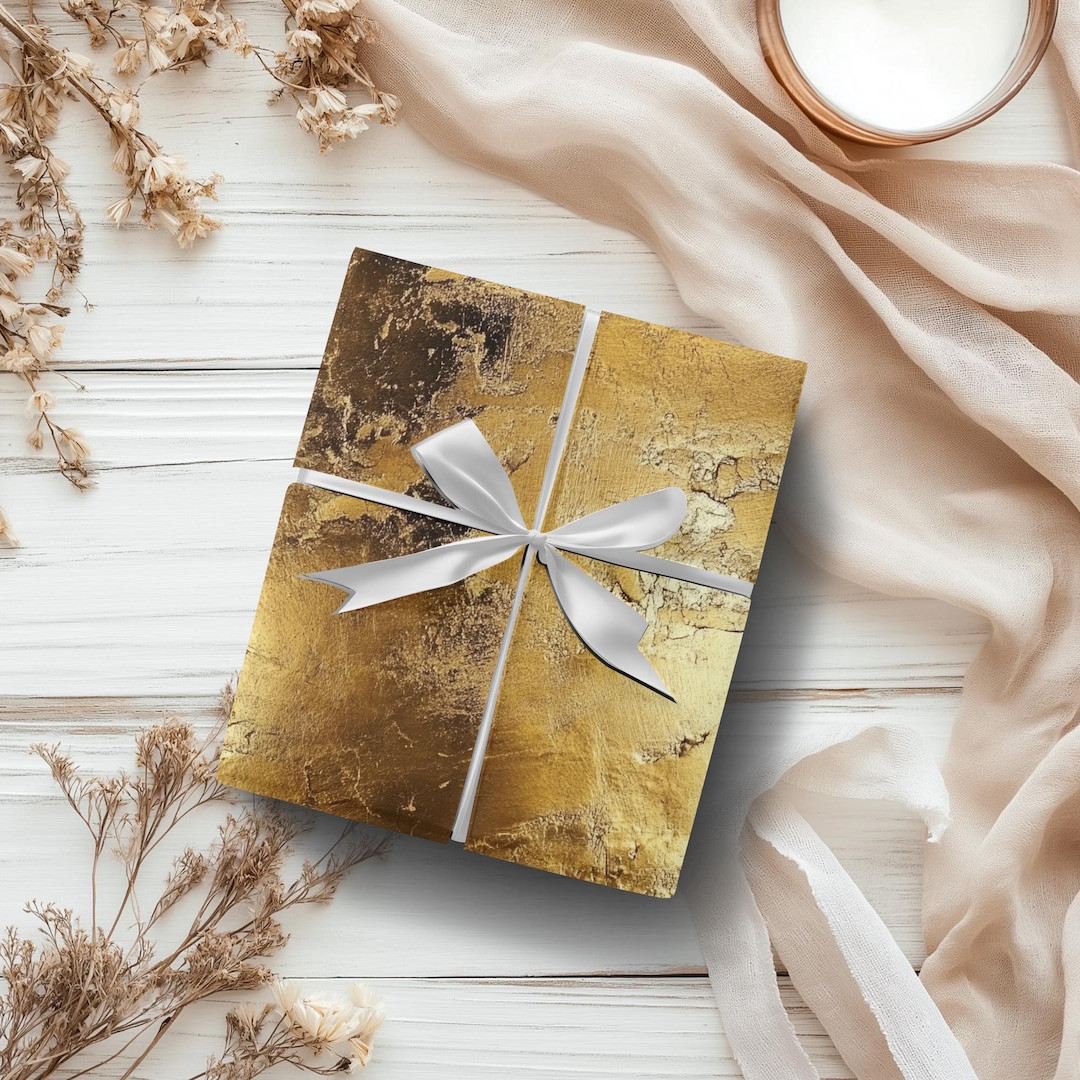 Gold Wrapping Paper Luxurious Premium Gift Wrap Golden Wrapping Paper ...