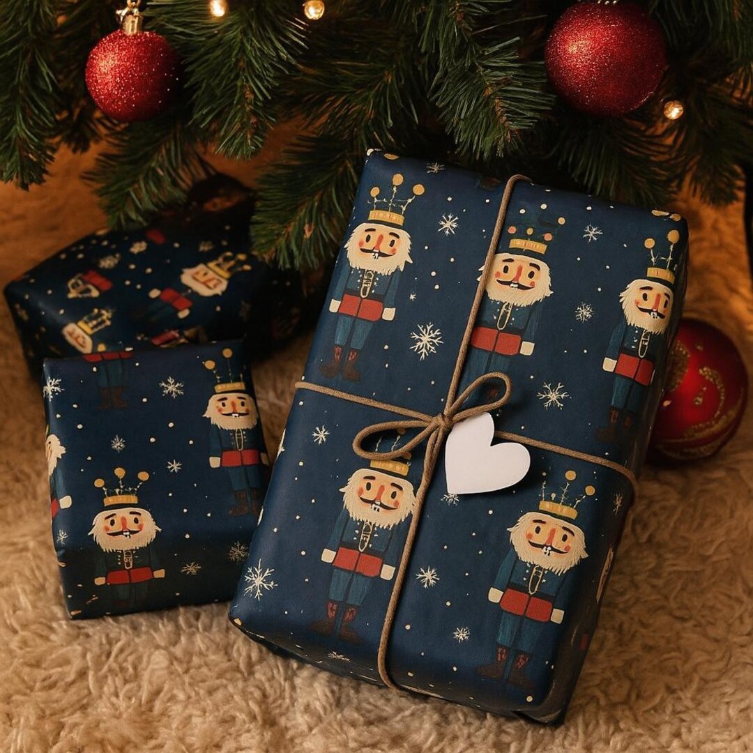 Nutcracker Wrapping Paper Christmas Gift Wrap Holiday Gift Wrap ...