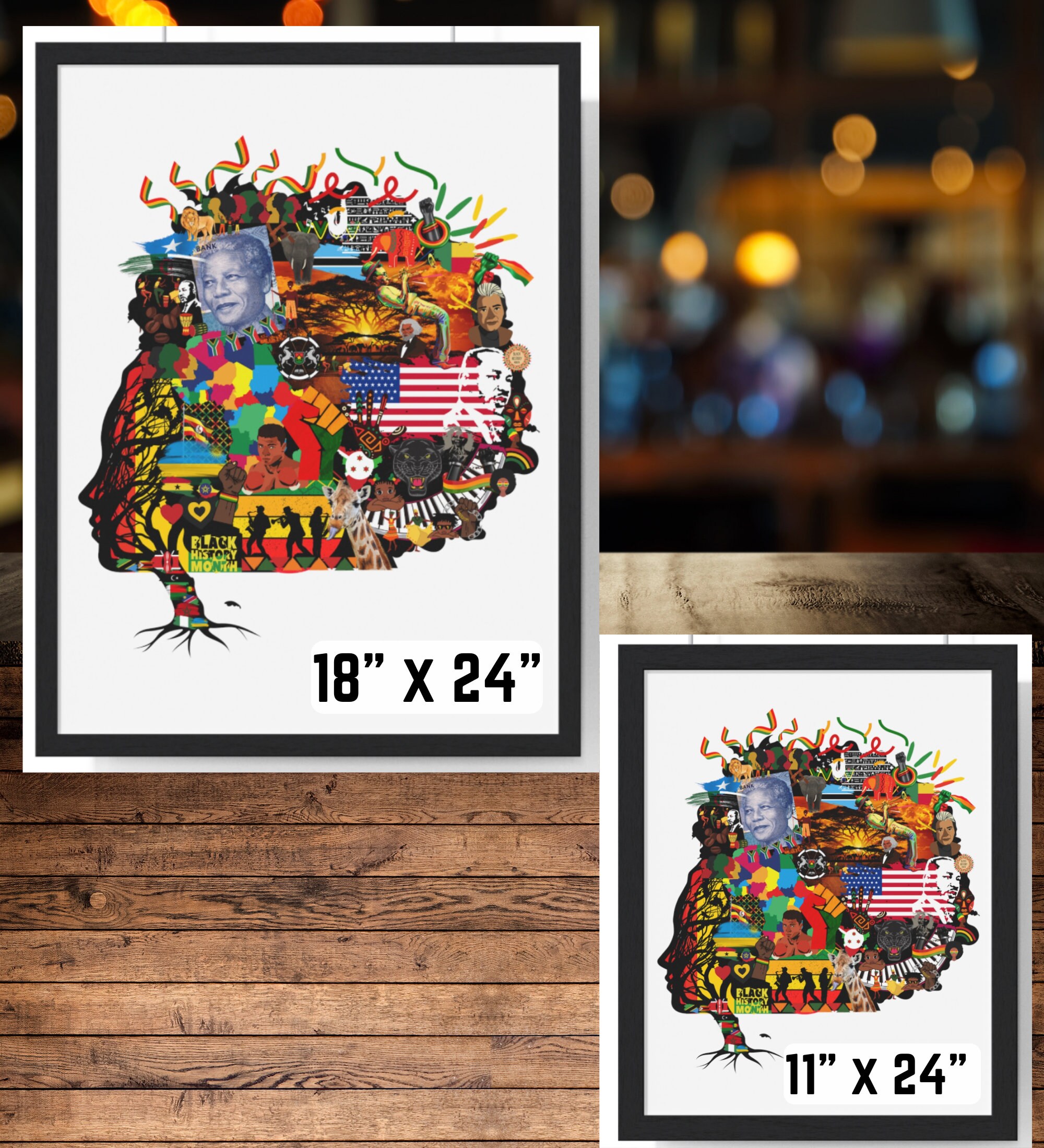 Black History Month Wall Art, Vertical Framed Black History Poster ...